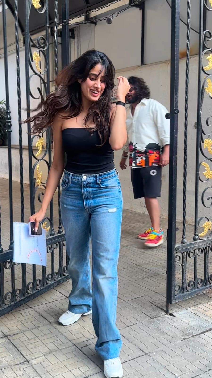 PICS: Janhvi Kapoor Nails Summer Style in Black Tank Top and Blue Denims
