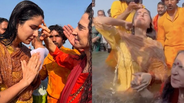 Katrina Kaif Takes Holy Dip With Vicky Kaushal's Mother At Mahakumbh ...