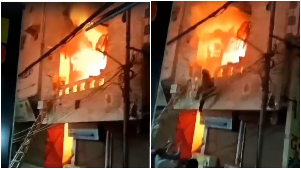 Video: Six Jump Off Building To Escape Fire In Delhi's Nangloi ...