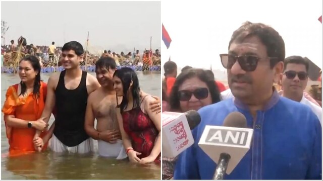 Assam CM Himanta Biswa Sarma, Other Dignitaries Take Holy Dip At Maha Kumbh | Watch | India News ...
