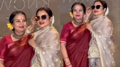 Shabana Azmi And Rekha Serve Elegance In Silk Sarees At Dabba Cartel ...