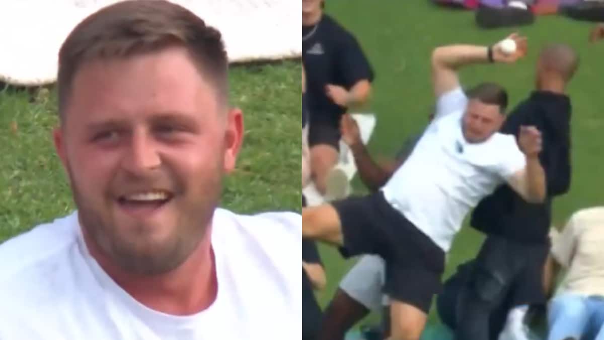 Fan Hilariously Fails In His Attempt To Take One-Handed Catch During ...