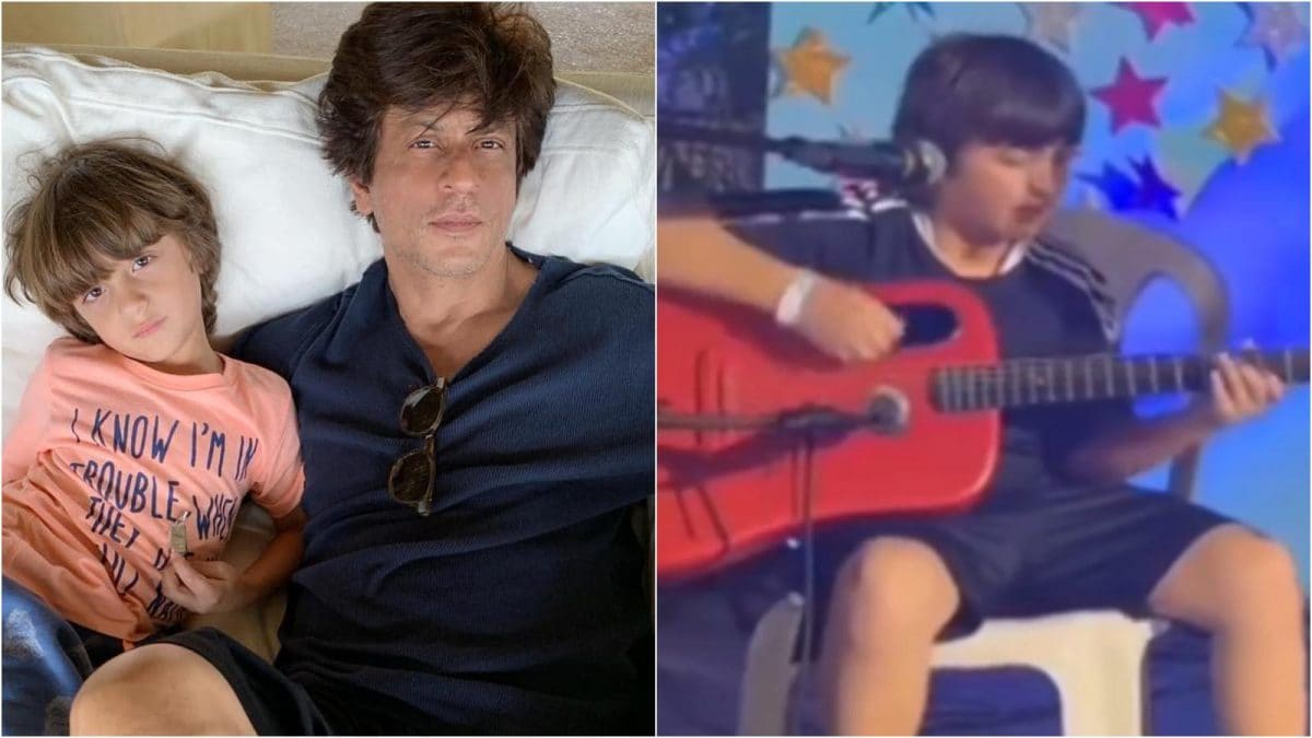 Shah Rukh Khan’s Son AbRam Sings ‘Die With A Smile’ While Strumming Guitar, Wows Fans With His ...