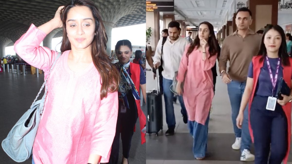 Shraddha Kapoor Stuns In Pink Kurta As She Returns To Mumbai With Rumoured BF Rahul Mody | Watch ...