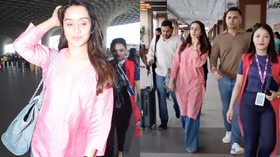 Shraddha Kapoor Stuns In Pink Kurta As She Returns To Mumbai With Rumoured BF Rahul Mody | Watch ...