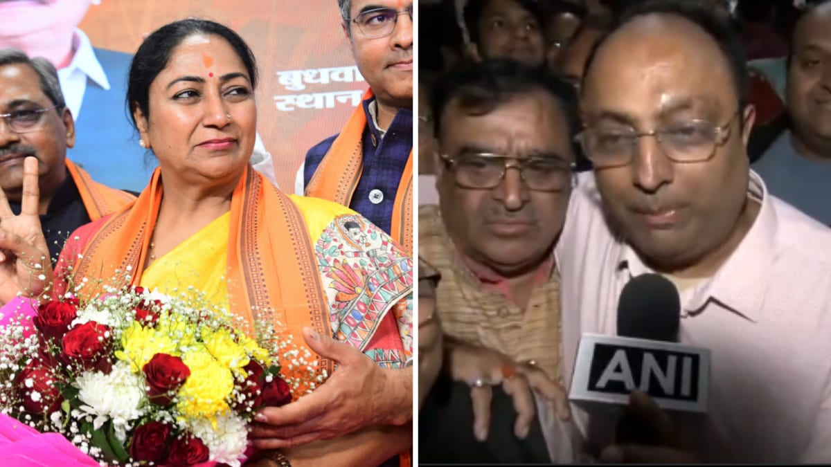Rekha Gupta's Husband Celebrates As BJP Names His Wife Delhi's New CM ...