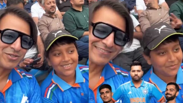 Watch: Vivek Oberoi And Son Vivaan’s Unmissable Moments From India Vs Pakistan Match - News18