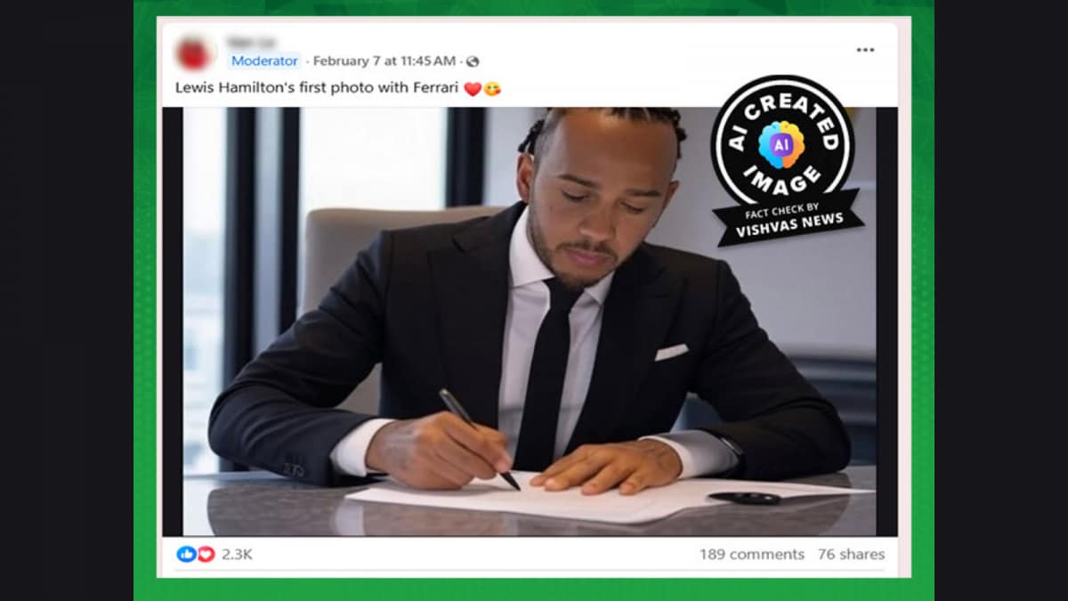 Fact Check: AI-Generated Photo Of F1 Champion Lewis Hamilton Goes Viral ...