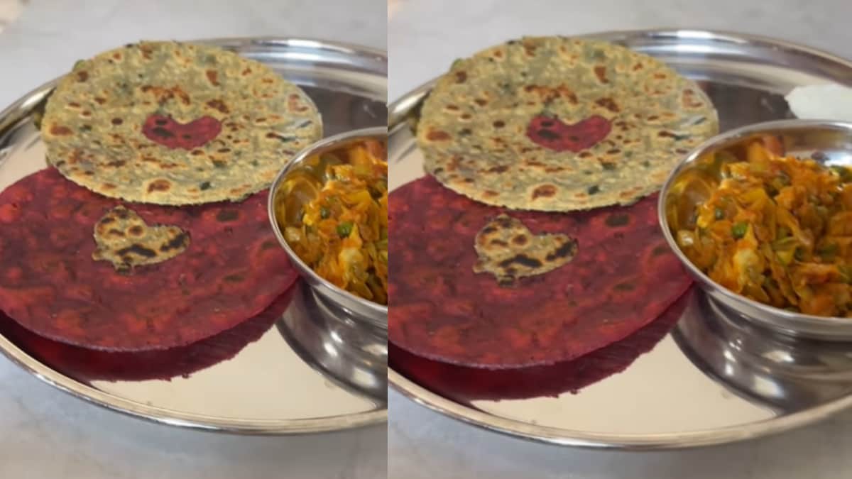 Woman’s Surprises Husband With Heart-Shaped ‘Valentine Edition Parantha ...