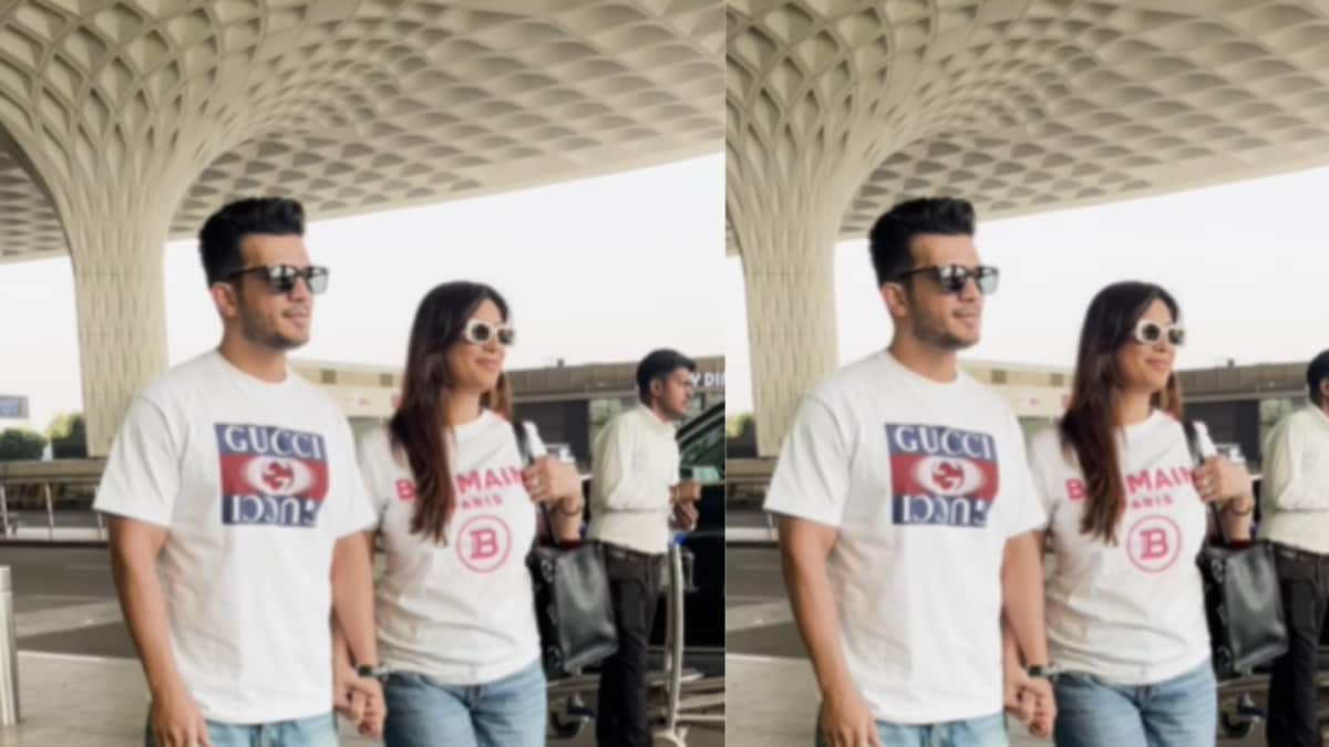 Watch: Arjun Bijlani And Neha Swami Twin In White As They Leave For ...