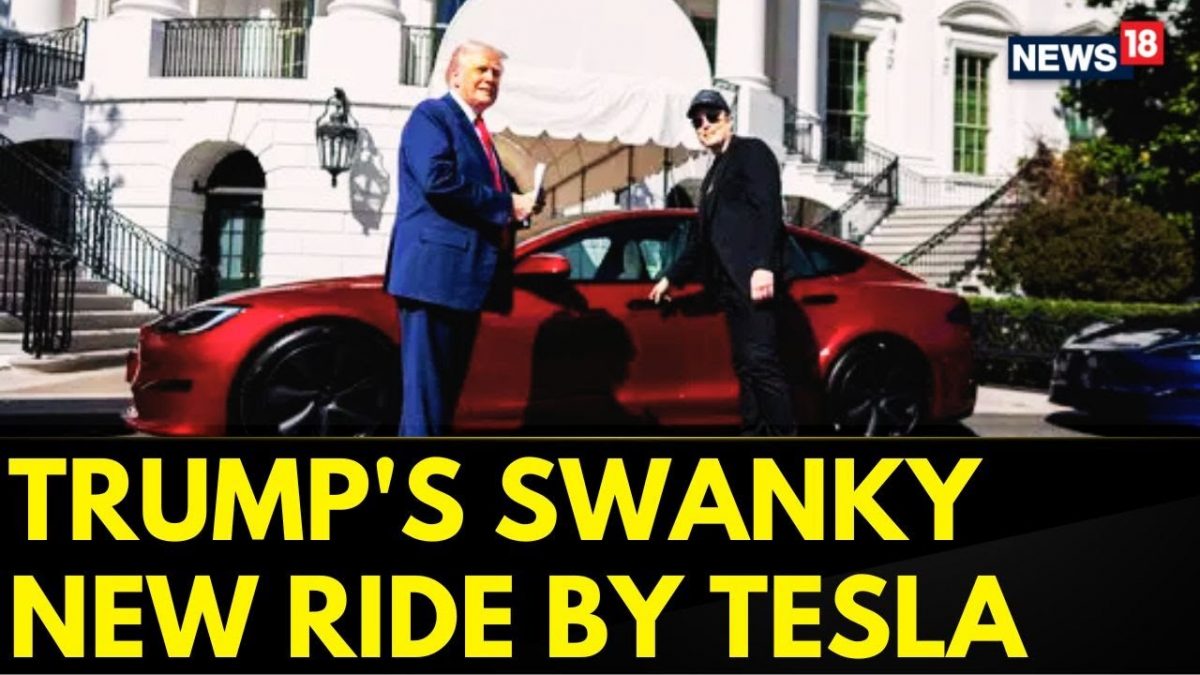 Trump's New Ride! President Donald Trump Buys Sleek Red Tesla from Elon ...