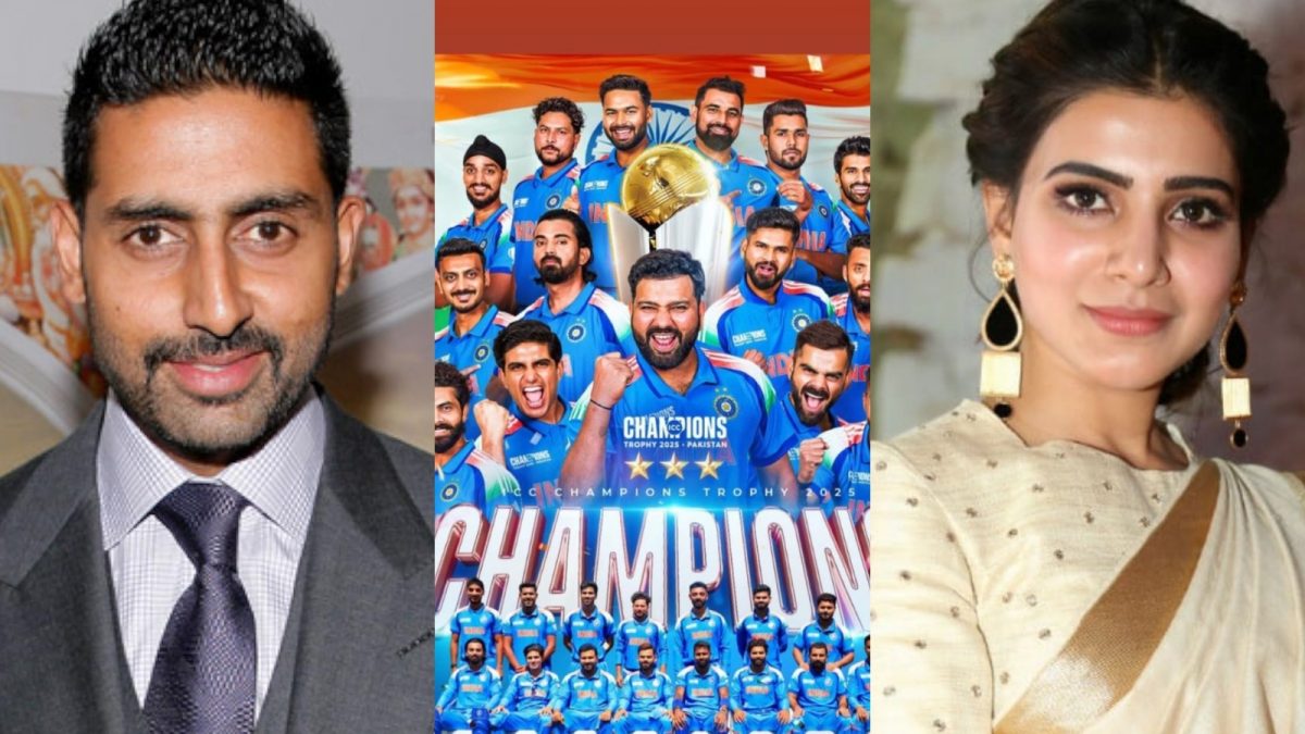Samantha Ruth Prabhu, Abhishek Bachchan And Kajol Celebrate As India Lifts Champions Trophy 2025 ...