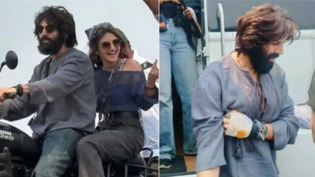 Leaked! Kartik Aaryan Rocks Biker Look With Sreeleela, Sports Injured Hand On Anurag Basu’s Film ...