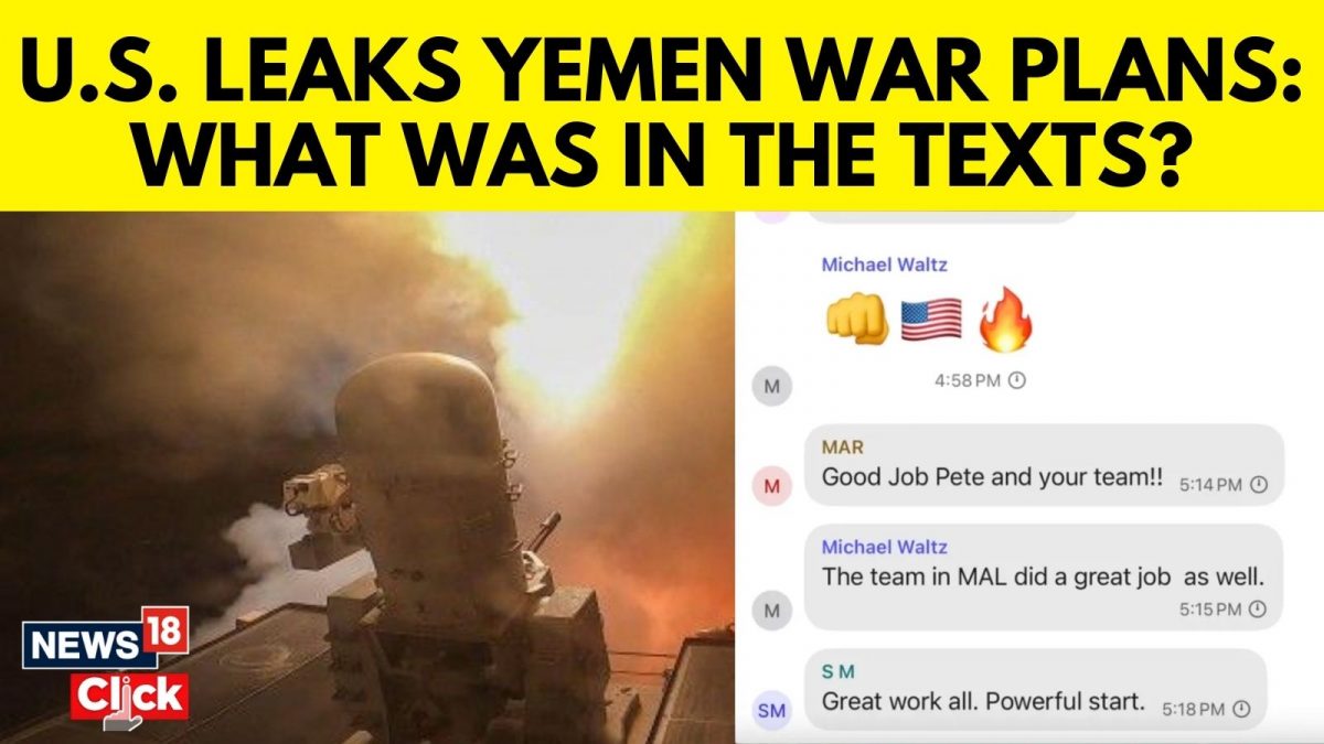Atlantic Journalist Claims Plans To Strike Yemen Were Sent In A Signal ...