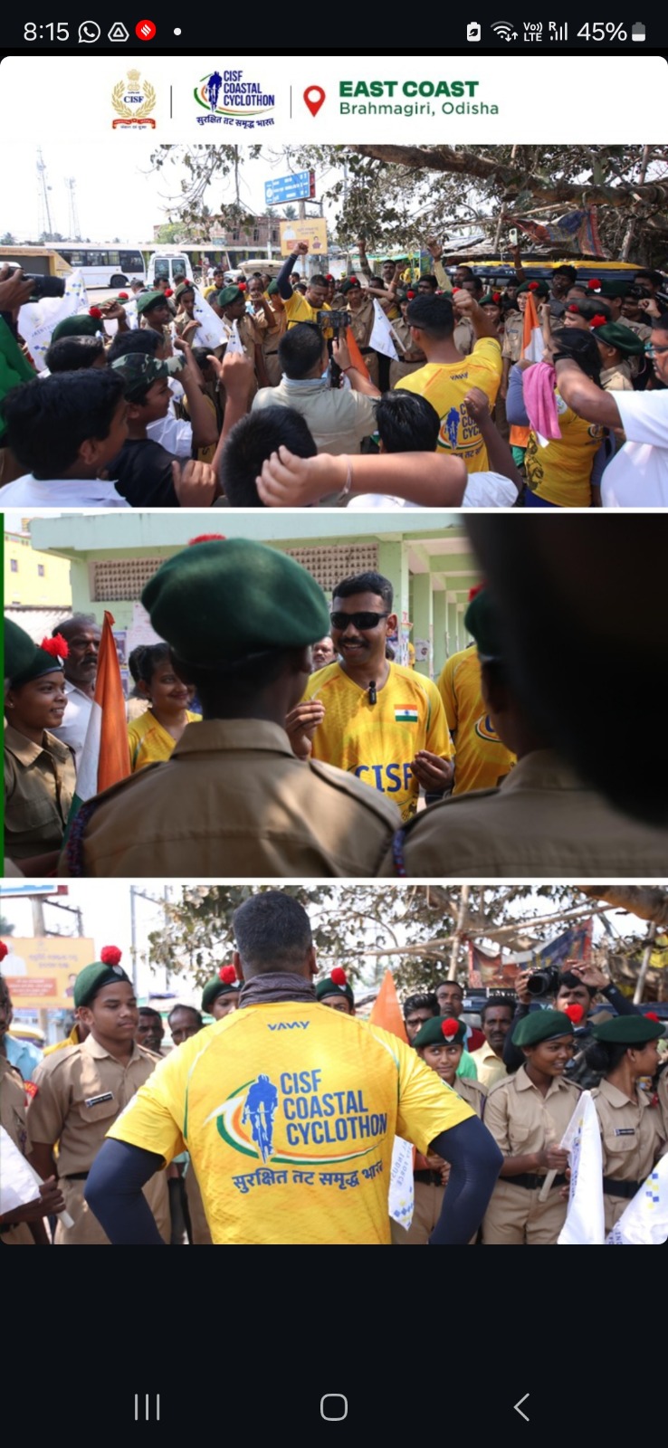 CISF Cyclothon Records Challenges Of Coastal Communities, Raises ...