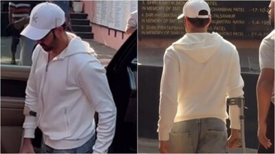 Deb Mukherjee Funeral: Injured Hrithik Roshan Arrives On Crutch To Pay ...