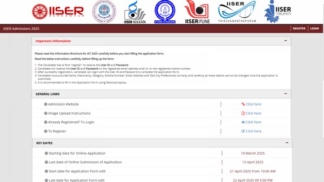 IISER 2025 Registration Begins, Check Application Fee, Exam Date And More Here | Education and ...