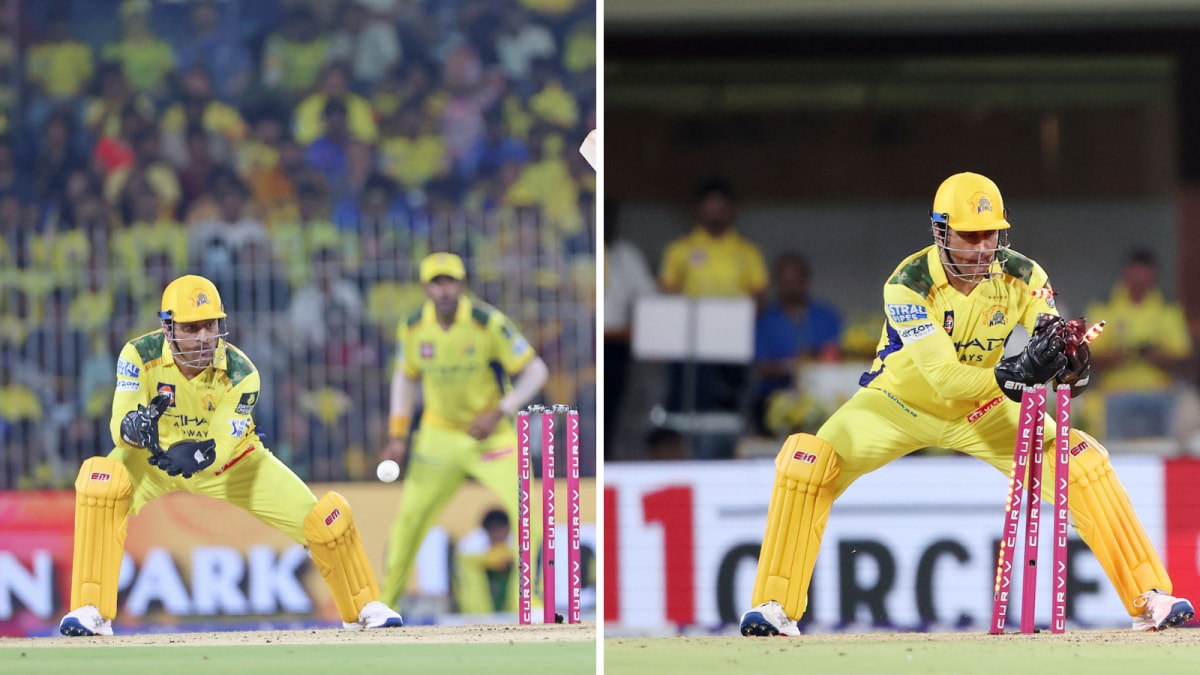 43-Year-Old MS Dhoni's Lightning-Quick Reflexes On Display, Removes ...