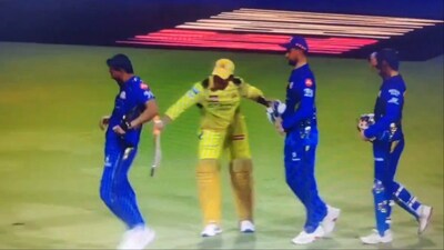 Watch: MS Dhoni Playfully Hits Deepak Chahar With Bat After CSK Secure ...