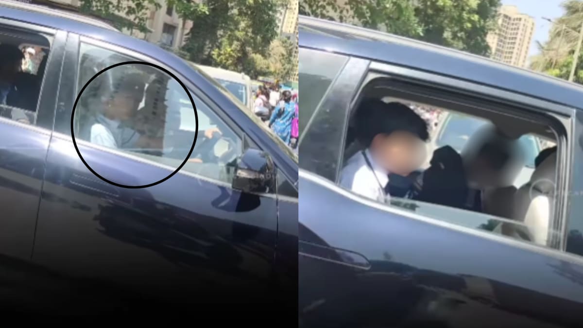 Boy In School Uniform Spotted Driving SUV In Traffic, Video Sparks ...
