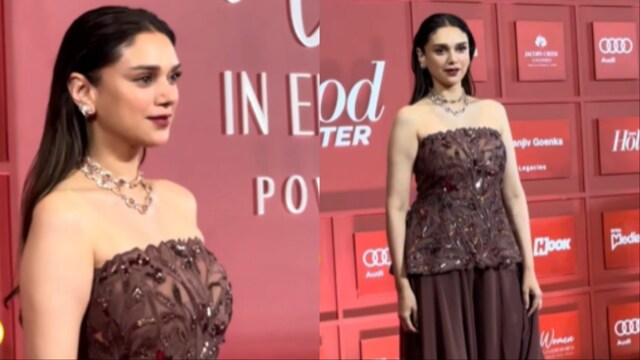 Aditi Rao Hydari Serves Glamour Like No One Else In A Brown Peplum Top ...