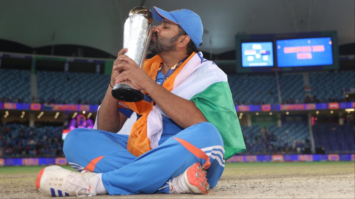 ICC Shares Pictures Of Rohit Sharma Posing With ICC Champions Trophy After India's 4-Wicket Win ...