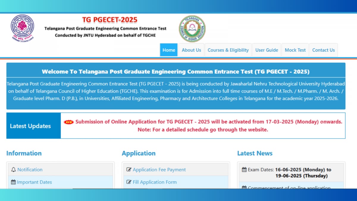 TG PGECET 2025 Notification Released, Registration Begins On March 17, Check Important Details ...