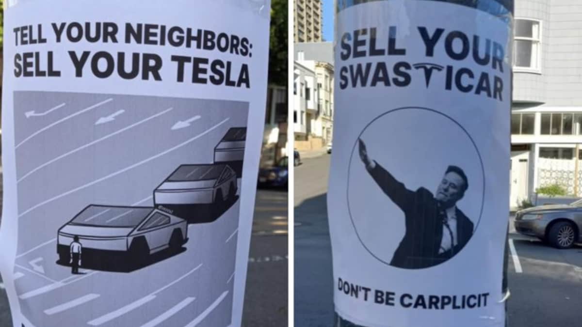 Pamphlets Against Elon Musk Urge Tesla Owners To Sell Their 'Swasticar ...