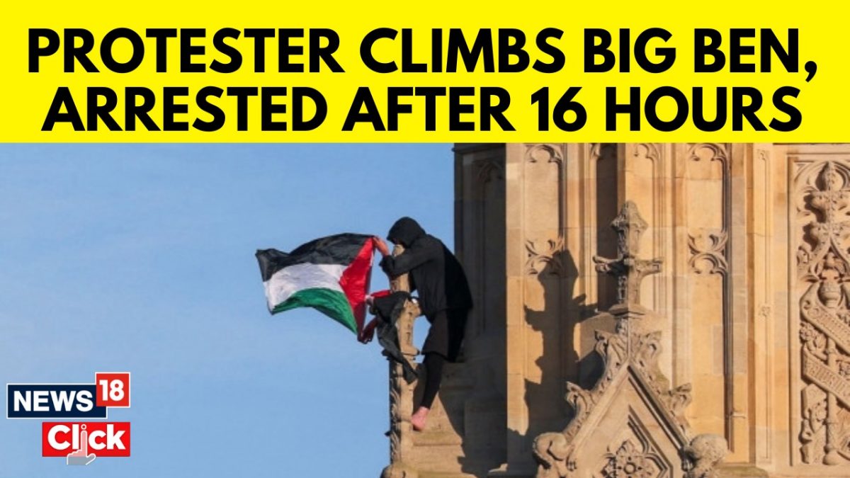 Man Waving Palestinian Flag Climbs Up London's Big Ben Tower; Got ...