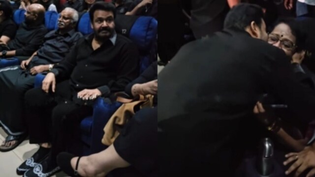 Mohanlal Gives A Sweet Kiss To Prithviraj Sukumaran's Mother At L2 ...