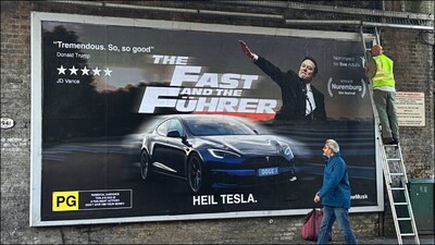'The Fast And The Fuhrer': Posters Mocking Elon Musk Appear All Over ...