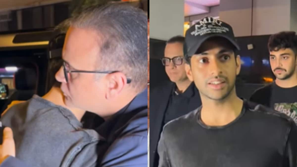 Watch: Agastya Nanda Shares Warm Hug With Dad Nikhil Before Seeing Him ...