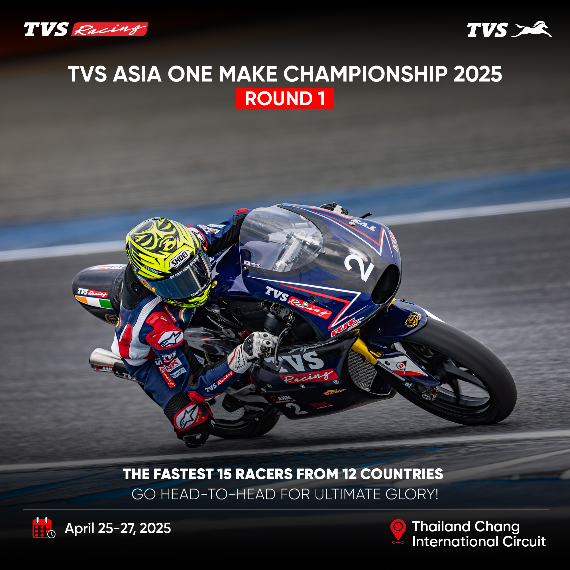 TVS Racing Set To Kickstart 2025 ARRC In Thailand, Season To Begin From ...