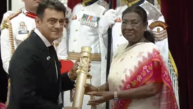 Ajith Kumar Receives Padma Bhushan From President Droupadi Murmu; Family Cheers Proudly At Grand ...
