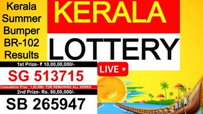 Kerala Summer Bumper BR-102 Results Live: Ticket SG 513715 (Palakkad ...