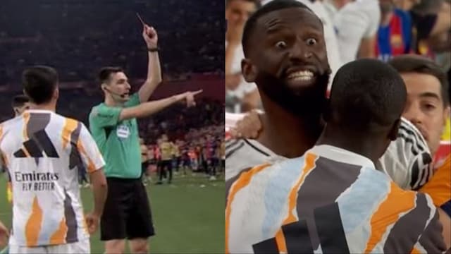 WATCH: Real's Raging Rudiger Throws Ice At Referee In Protest; Gets Red ...