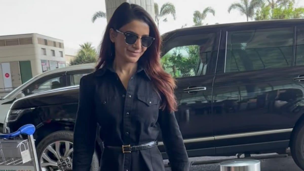 Samantha Ruth Prabhu Stuns In A Black Outfit As She Gets Papped At Mumbai Airport | Watch ...