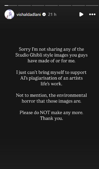 Vishal Dadlani Slams AI-Generated Ghibli Trend: ‘Can’t Support ...