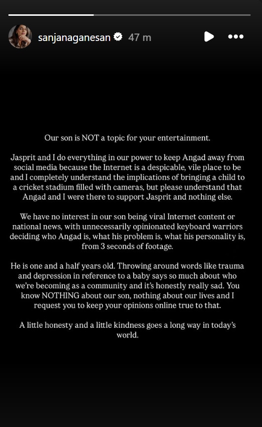 'Not Topic For Entertainment...': Sanjana Ganesan Slams 'Keyboard ...