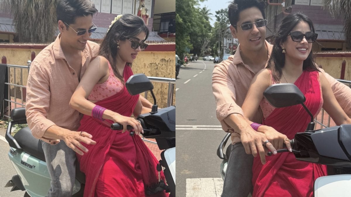 Janhvi Kapoor Takes Sidharth Malhotra For Scooty Ride In Viral Pics From Param Sundari Set; Fans ...