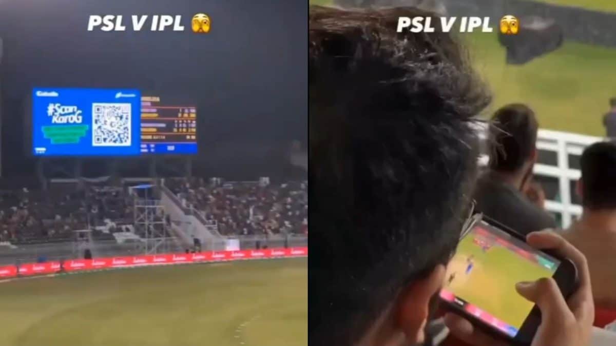 Spectator Filmed Watching IPL Match During PSL Game, Video Goes Viral ...