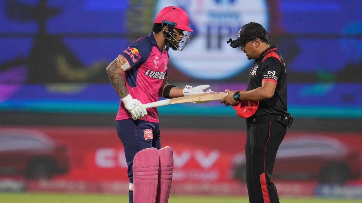 Riyan Parag's Bat Under Scrutiny During DC Game, Rahul Dravid Left ...