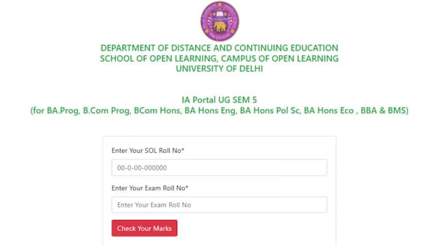 DU SOL Results 2025 Declared For Odd Semester Exams, Steps To Check ...
