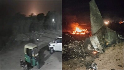 CCTV Footage Shows Moment When IAF Jaguar Fighter Jet Crashed In ...
