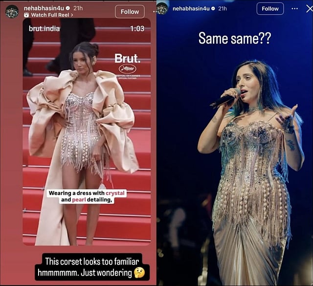 Neha Bhasin Calls Out Nancy Tyagi For 'Faking' Cannes 2025 Outfit ...