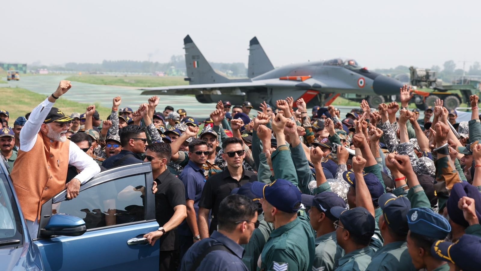 In Photos: PM Modi Visits Adampur Airbase, Interacts With Soldiers