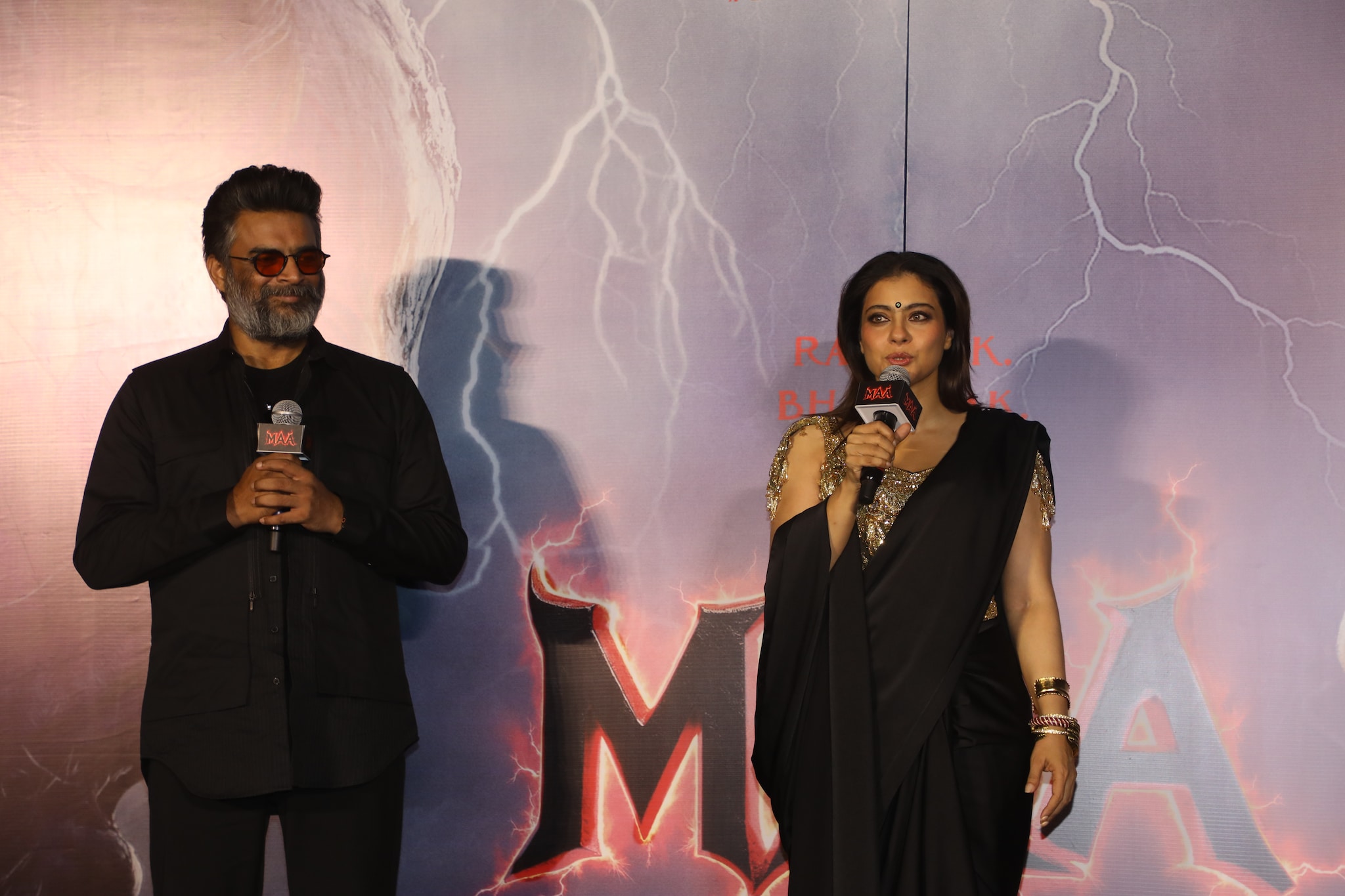 Kajol And Ajay Devgn Are Joined By R. Madhavan At Maa Trailer Launch In ...