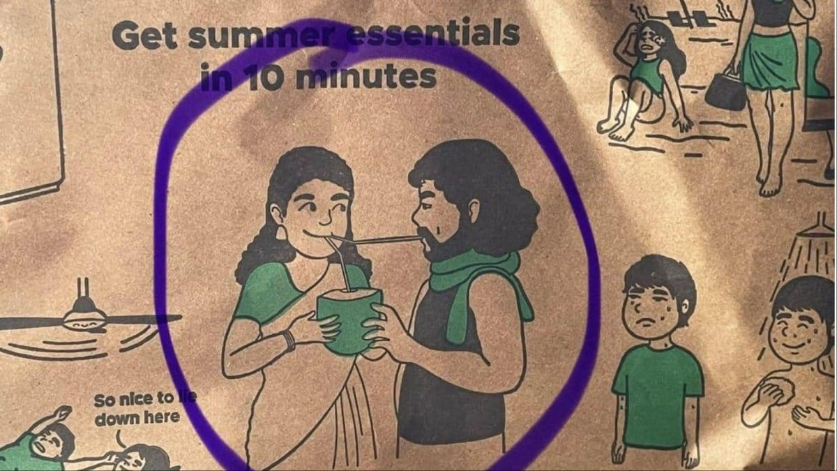 Blinkit's Paper Bag Illustration Is Viral On Social Media, Netizens ...