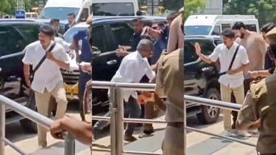 Vijay's Bodyguard Pulls Out Gun On Fan At Madurai Airport; Netizens In ...