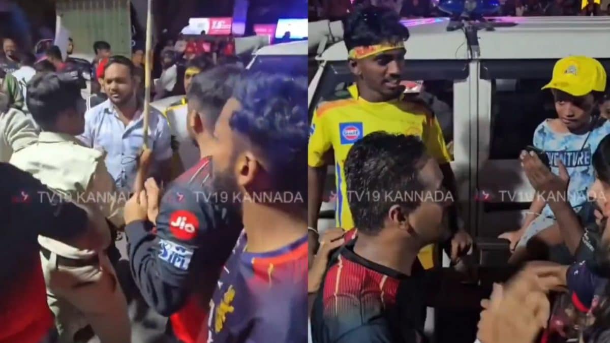 Brawl Breaks Out Between CSK & RCB Fans After Thriller, Video Goes ...